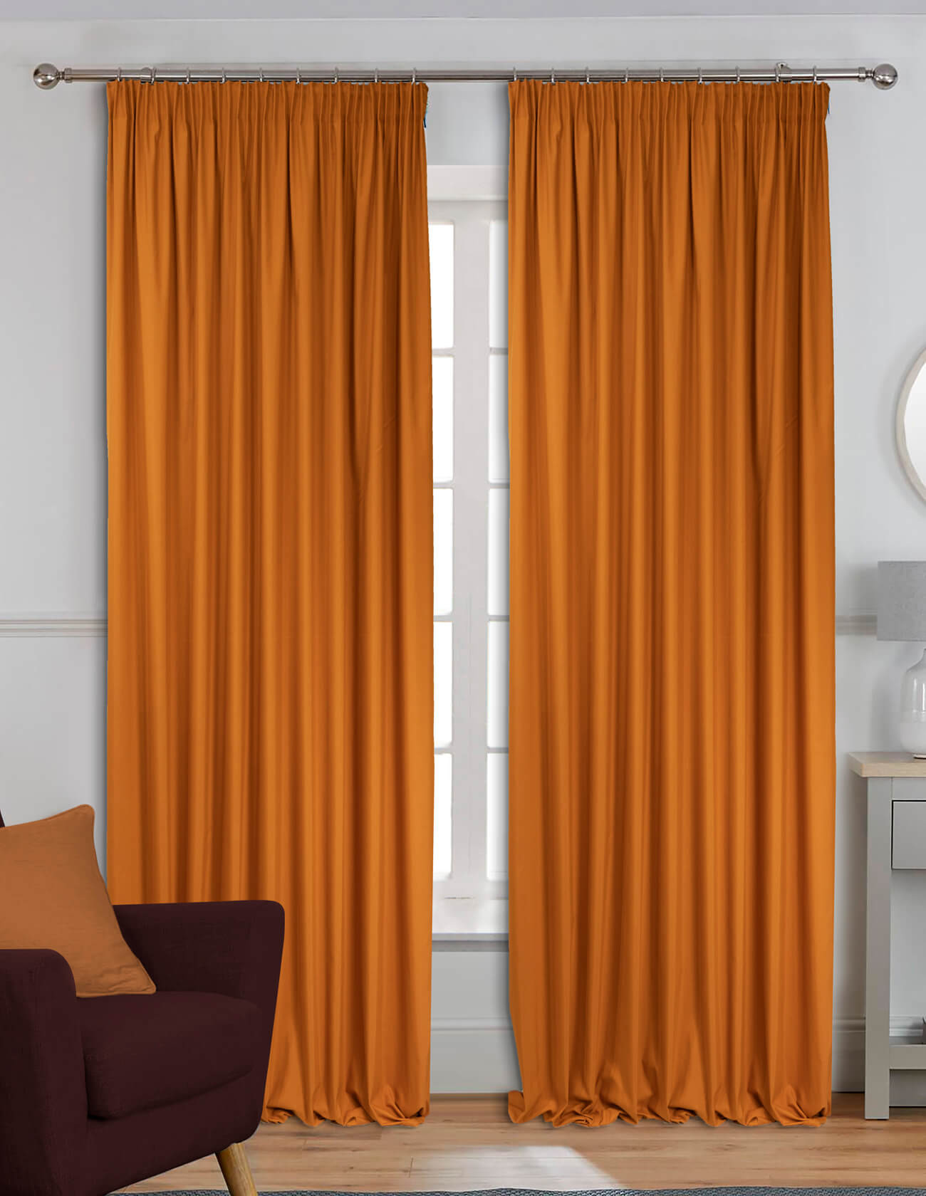 Ύφασμα με το μέτρο - Λονέτα DECO μονόχρωμη πορτοκαλί, διατίθεται σε 86 ...