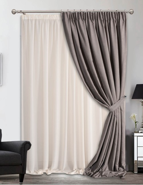 Σετ Έτοιμες Ραμμένες Κουρτίνες με τρέσα | Tsarouhis Home Stores