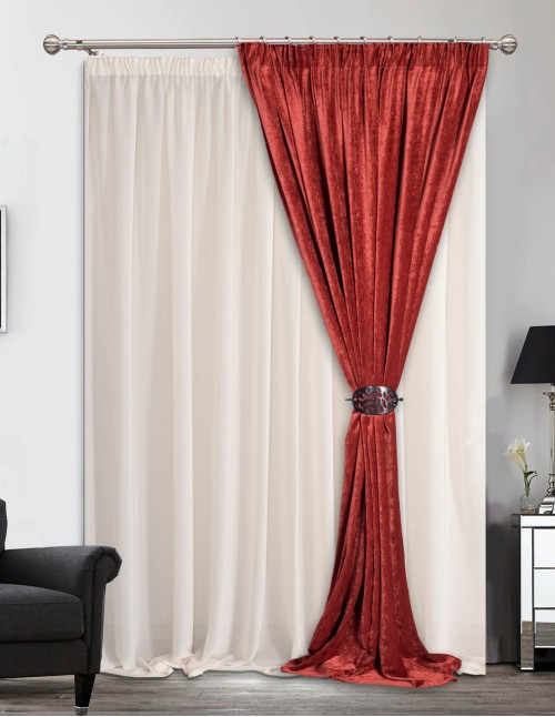 Σετ Έτοιμες Ραμμένες Κουρτίνες με τρέσα | Tsarouhis Home Stores